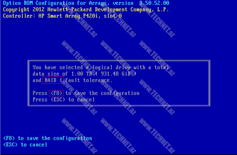 Hp Proliant Serverlər Option Rom Configuration For Array Utility Yusifbəyli Bilik Bazası
