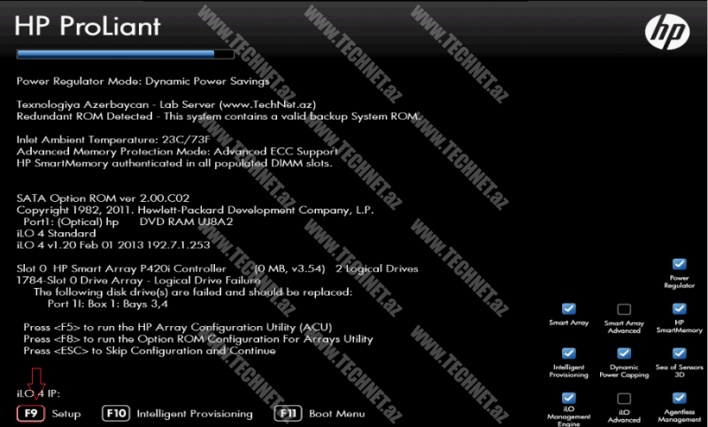 HP Proliant Serverlər – Rom-Based Setup Utility (2) | TechNet.Az