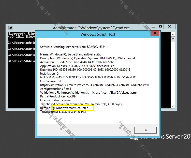 Windows Server 2012 sınaq müddətini 1080 günə qədər uzadılması | TechNet.Az