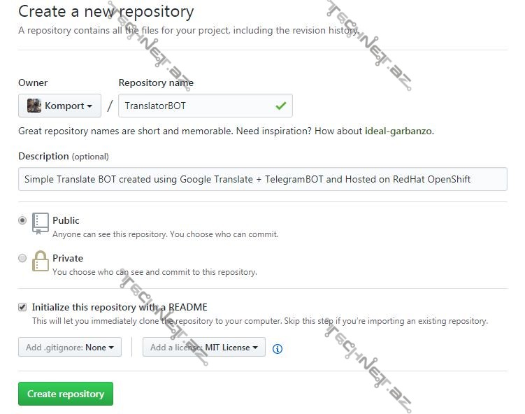 Github, Telegram, Python və RedHat OpenShift istifadə edərək sadə ...